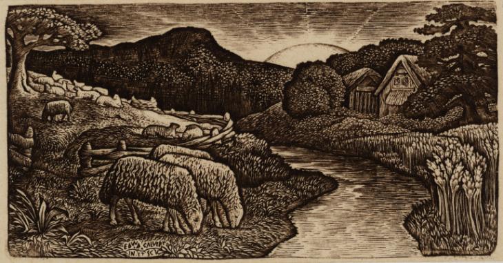 ‘The Sheep of his Pasture’, Edward Calvert, c.1828 | Tate