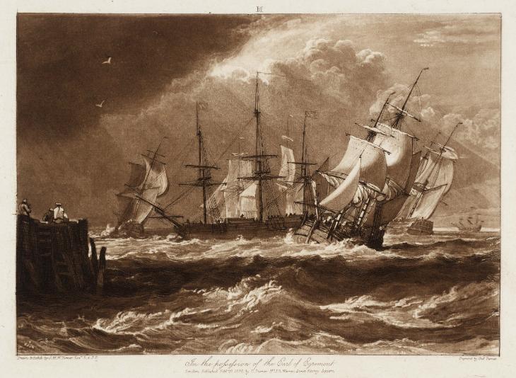 ‘Ships in a Breeze, engraved by Charles Turner’, Joseph Mallord William ...
