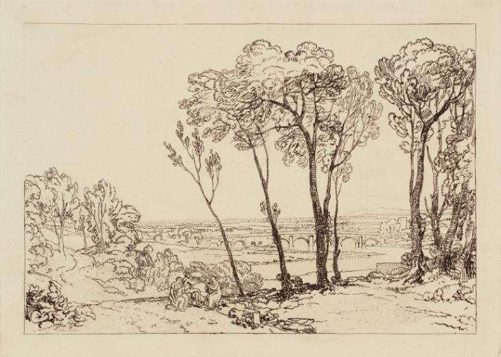 ‘The Bridge in Middle Distance’, Joseph Mallord William Turner, 1808 | Tate