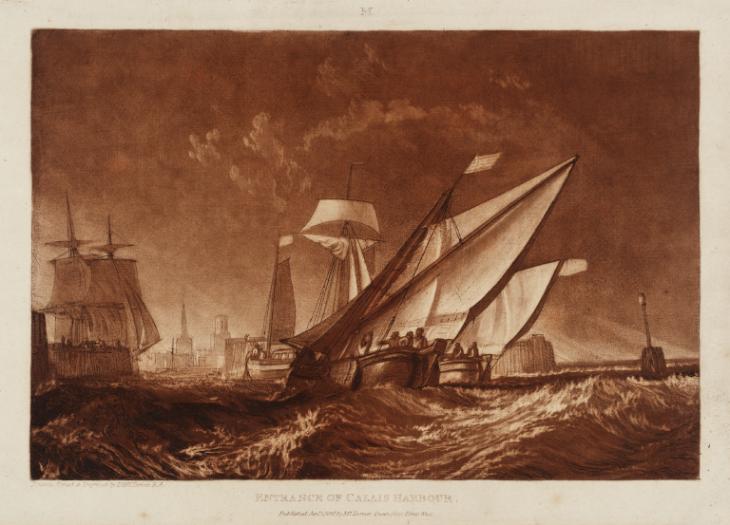 ‘Entrance of Calais Harbour’, Joseph Mallord William Turner, 1816 | Tate