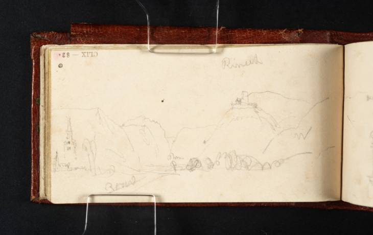 ‘View up the Rhine from the West Bank towards Hammerstein and Burg ...