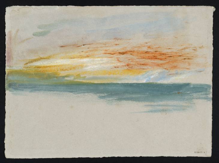 ‘Sunset over Lake or River’, Joseph Mallord William Turner, c.1834 | Tate