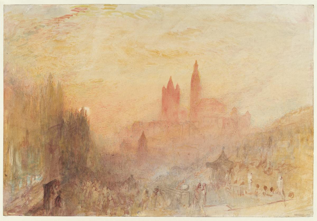 ‘Lausanne: Sunset’, Joseph Mallord William Turner, 1841–2 | Tate