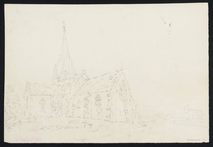 ‘Kidwelly Church, with the Castle Beyond’, Thomas Girtin, c.1797 | Tate
