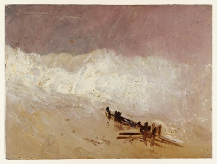 ‘Shore Scene with Waves and Breakwater’, Joseph Mallord William Turner ...