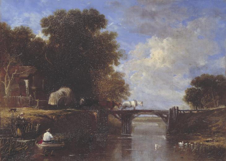 ‘Wooden Bridge’, Sir Augustus Wall Callcott, c.1835 | Tate