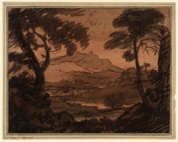 ‘Landscape with Fir Trees’, Alexander Cozens | Tate