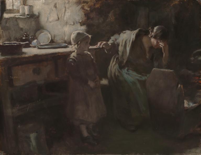 ‘Hushed’, Frank Holl, 1877 | Tate