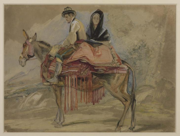 ‘Spanish Couple Riding a Mule’, John Frederick Lewis, c.1832–4 | Tate