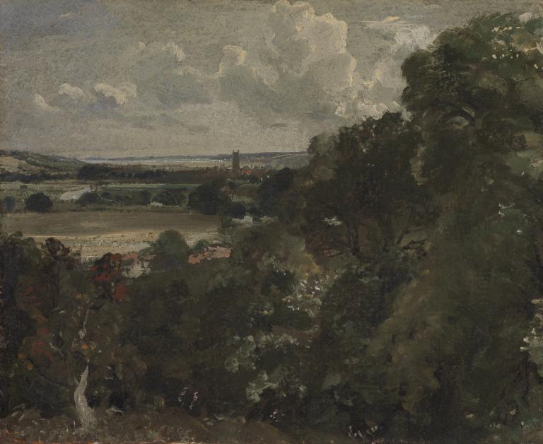 ‘Dedham from near Gun Hill, Langham’, John Constable, c.1815 | Tate