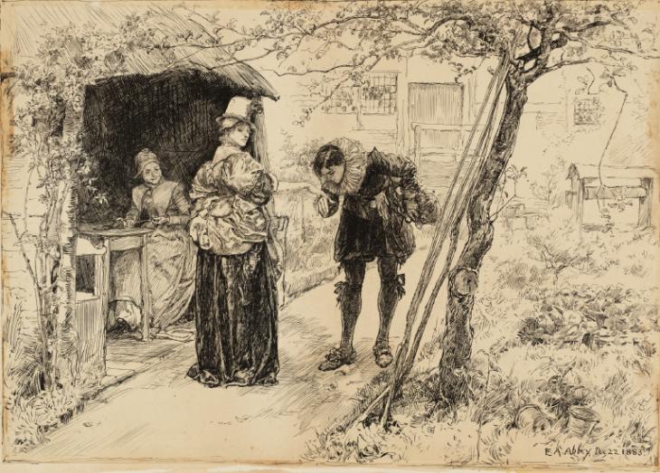 ‘Illustration to ‘Judith Shakespeare’’, Edwin Austin Abbey, 1883 | Tate
