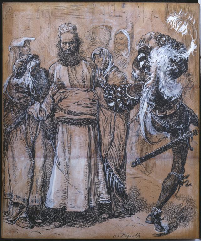 ‘Jew and Gentile, for engraving’, Arthur Boyd Houghton, published 1864 ...