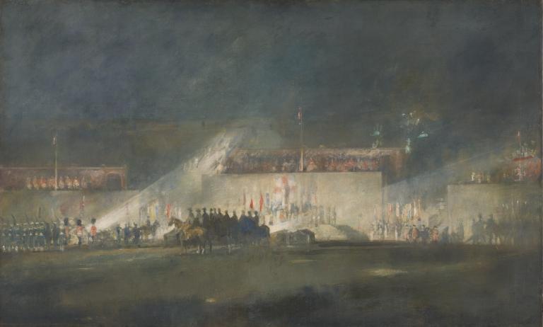 ‘The Searchlight Tattoo, Wembley’, Ambrose McEvoy, 1925 | Tate