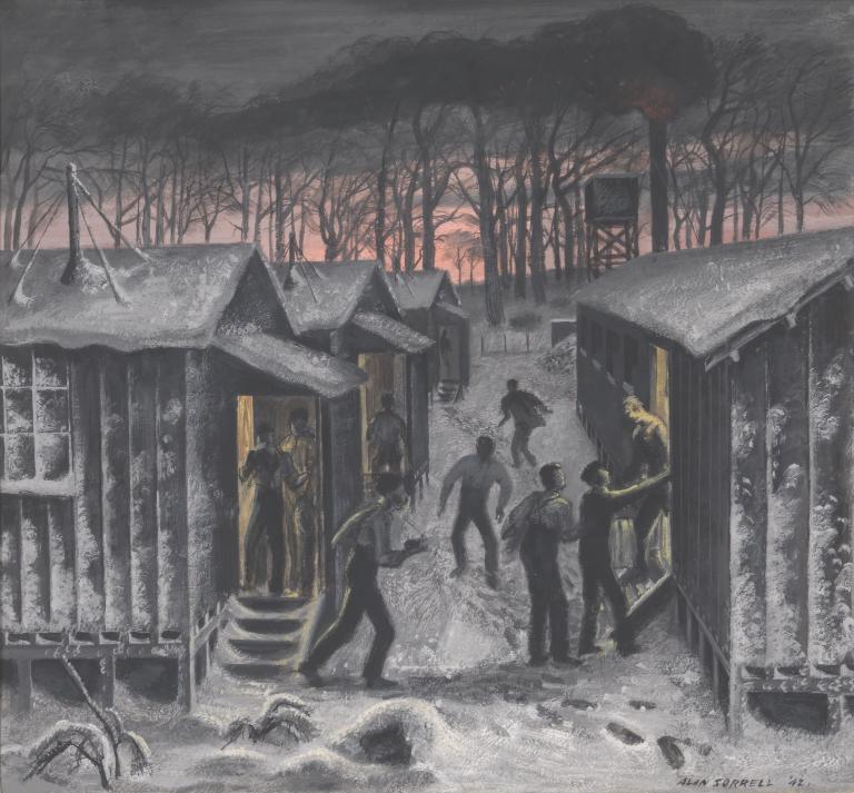 ‘Up in the Morning Early: RAF Camp 1941’, Alan Sorrell, 1942 | Tate