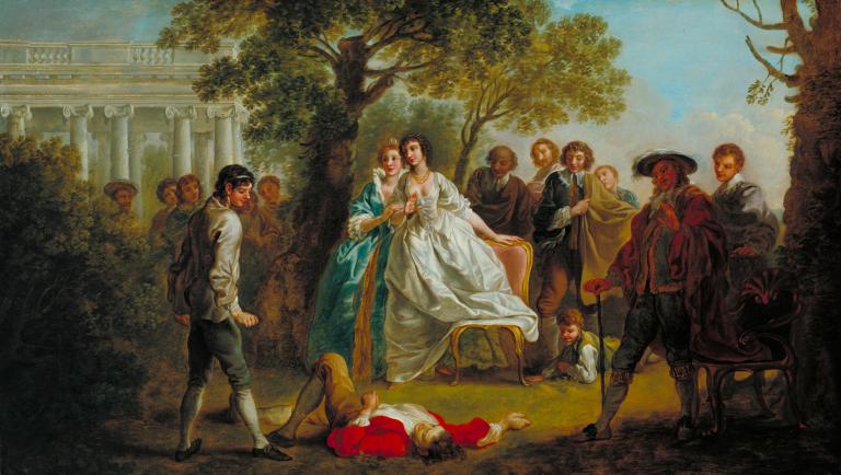 ‘The Wrestling Scene from ‘As You Like It’’, Francis Hayman, c.1740–2 ...