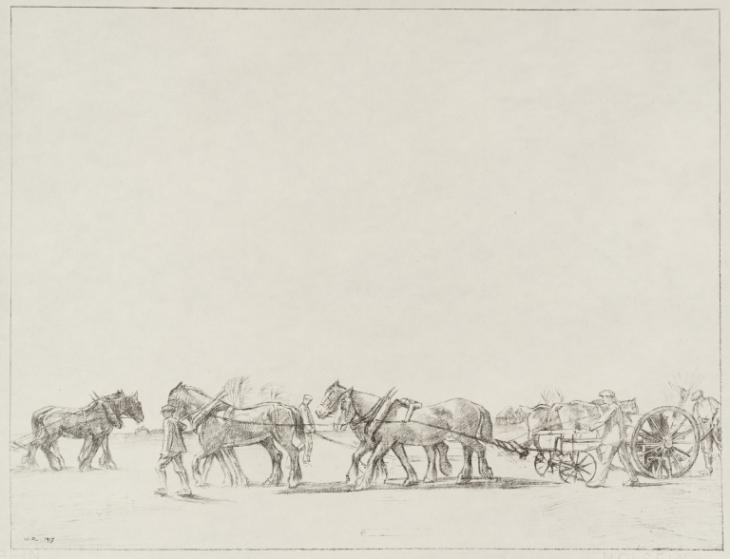 ‘Drilling’, Sir William Rothenstein, 1917 | Tate