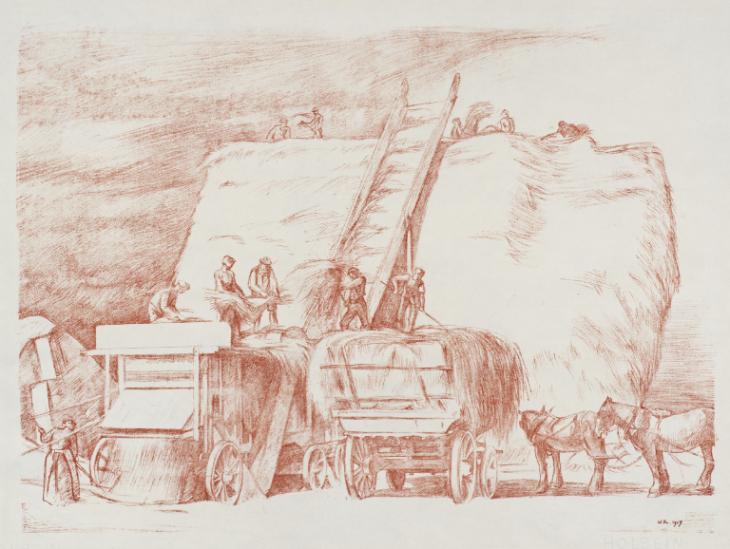 ‘Threshing’, Sir William Rothenstein, 1917 | Tate