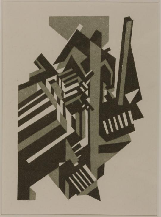 ‘View of a Town’, Edward Wadsworth, c.1918 | Tate