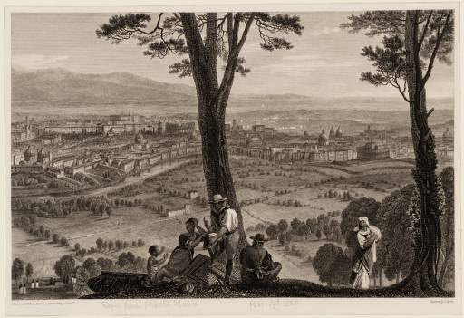‘Rome, from Monte Mario, engraved by J. Byrne’, after Joseph Mallord ...
