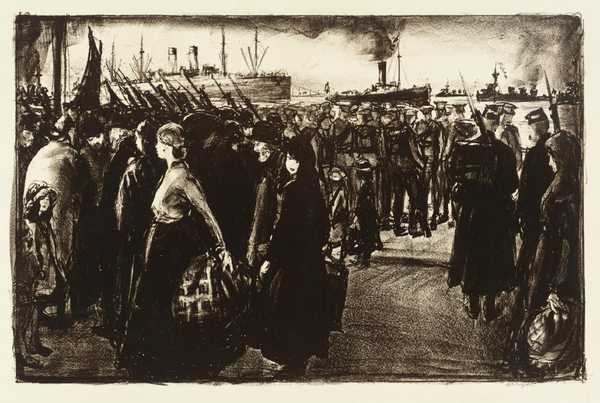 ‘The Fall of Ostend: The Digue during Embarkation of the Naval Division ...