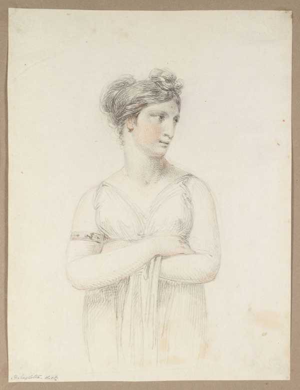 ‘A Woman, Half Length, Standing‘, Henry Singleton | Tate