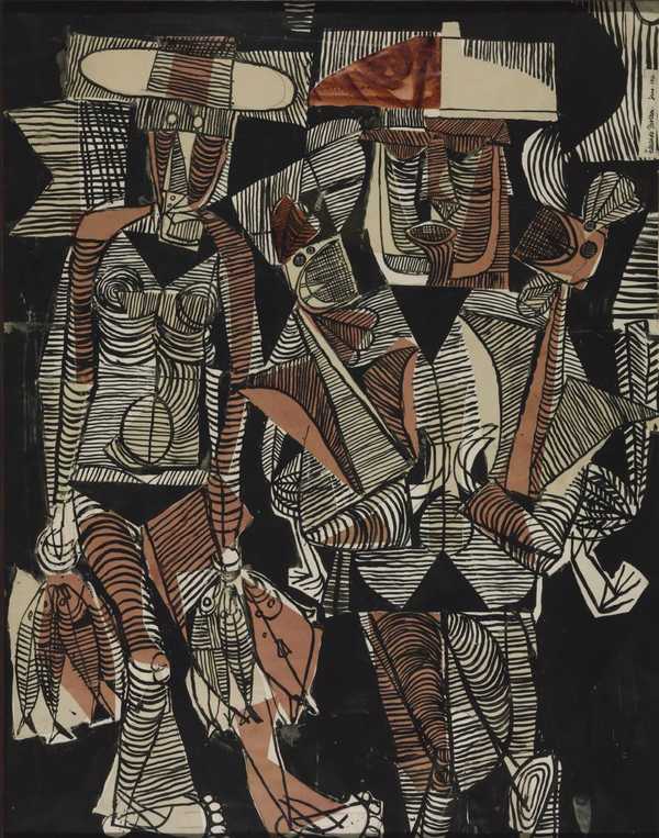 ‘Fisherman and Wife‘, Sir Eduardo Paolozzi, 1946 | Tate