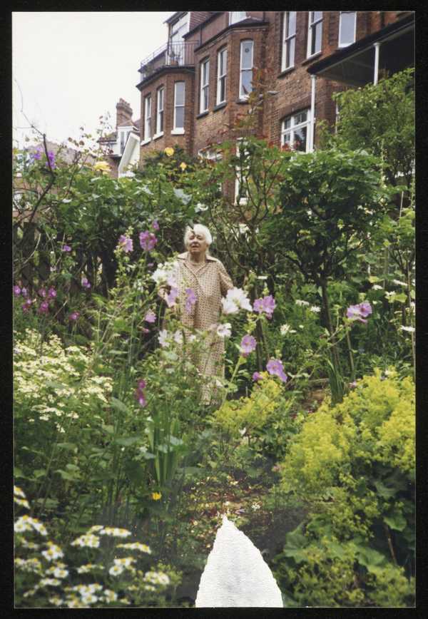 Photograph of Marie-Louise von Motesiczky standing in the garden at 6 ...