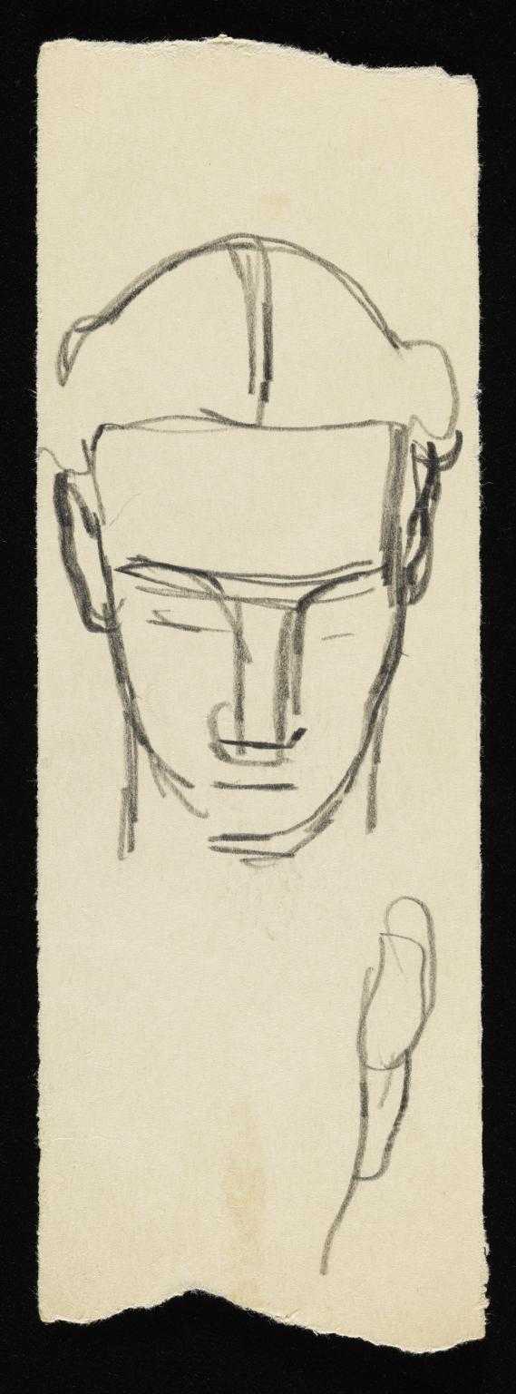 Sketches of a male and a female face‘, Bernard Meninsky‘, Bernard ...