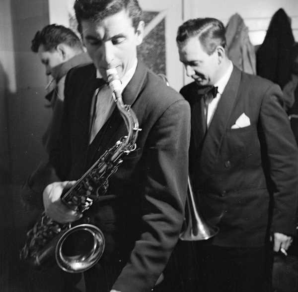 Photograph of a musician performing on saxophone‘, Nigel Henderson, [c ...
