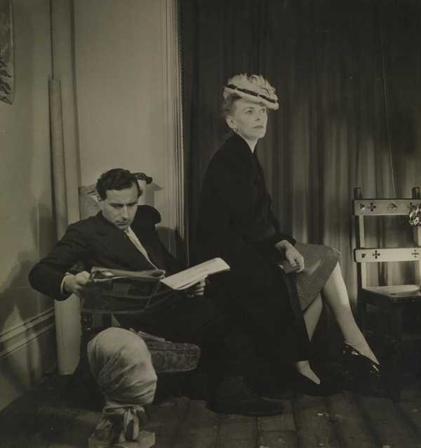 Photograph of a man, possibly Peter Quennell, and a woman‘, Barbara Ker ...