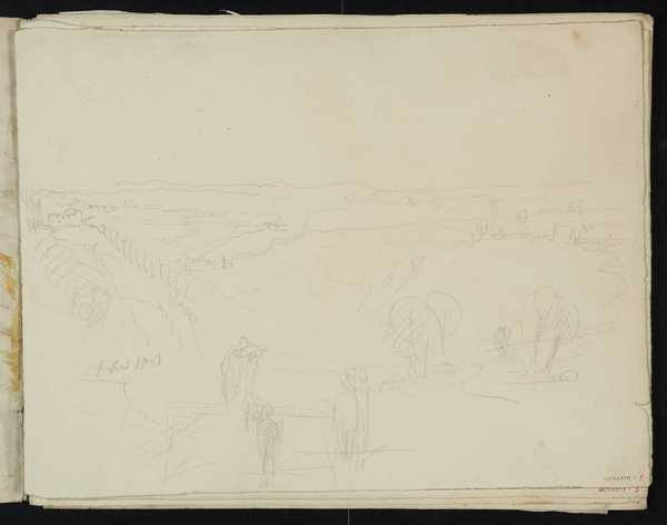 ‘A Valley, with Road and Figures‘, Joseph Mallord William Turner, c ...