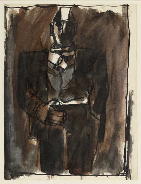 Sketch of a miner, composition from memory‘, Josef Herman, [1950 ...