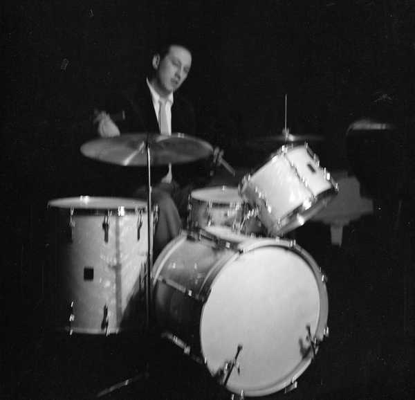 Photograph of Tony Crombie performing on drums‘, Nigel Henderson, [c ...