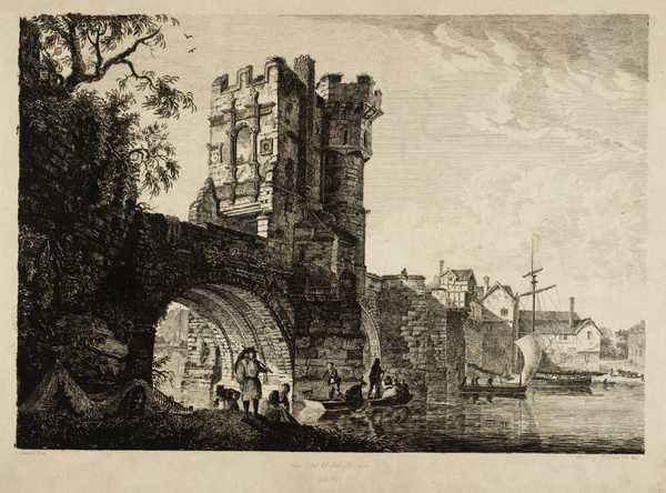 ‘The Old Welsh Bridge, Shrewsbury (after Paul Sandby)‘, Rev. Edward ...