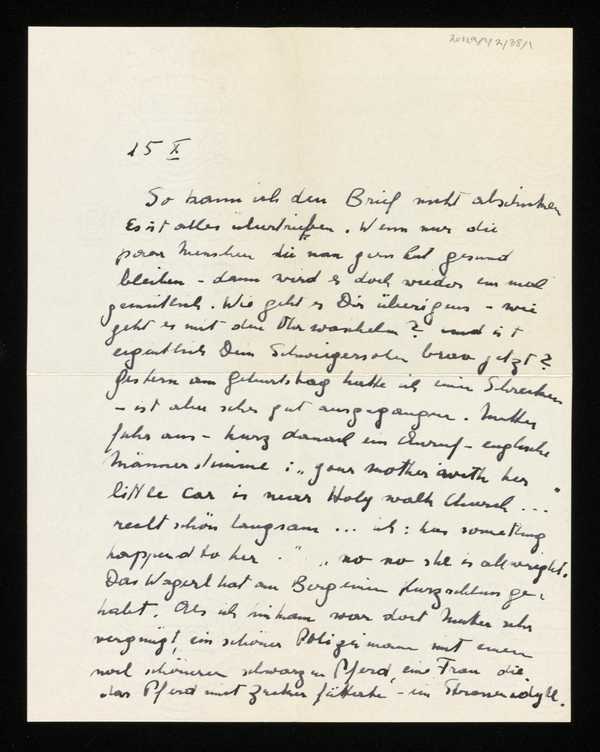 Letter to Irma Simon‘, recipient: Irma Simon, 15 October [1966 ...