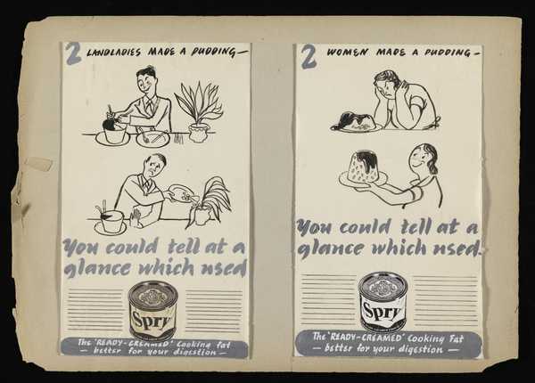 Two graphic works for posters advertising Spry mounted on one piece of ...