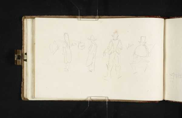 ‘A Postilion or Vetturino, a Man in a Tall Hat and Two Women, Perhaps ...