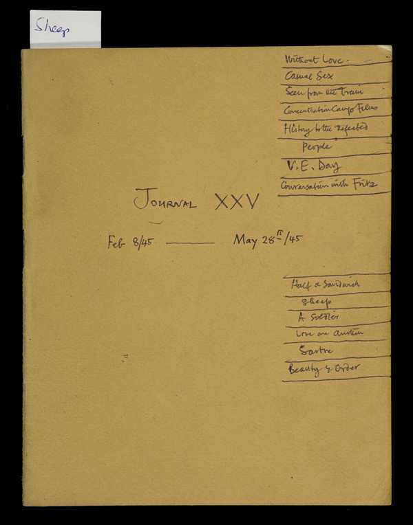 Journal number twenty five‘, Keith Vaughan, 8 February–28 May 1945 ...