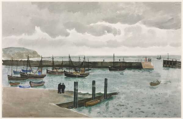 ‘View of Harbour - Folkestone‘, Roland Vivian Pitchforth, c.1920 | Tate
