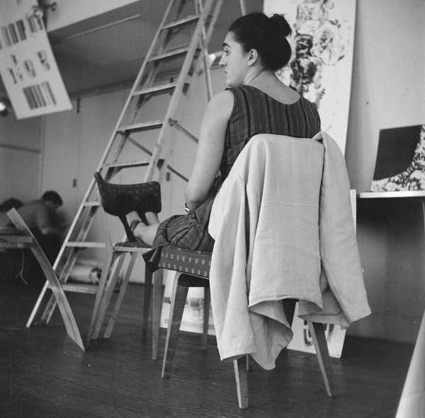 Photograph of Alison Smithson in a work room‘, Nigel Henderson, [c.1949 ...