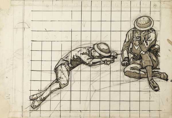 Squared-up drawings of soldiers‘, David Jones, 1920–1‘, David Jones ...