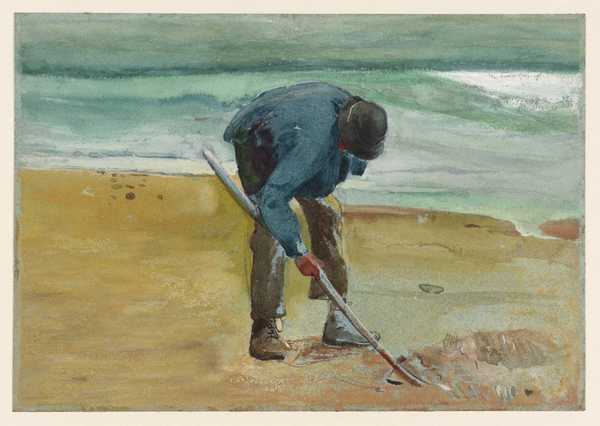 ‘A Man Digging on the Shore‘, John William Inchbold, 1862 | Tate