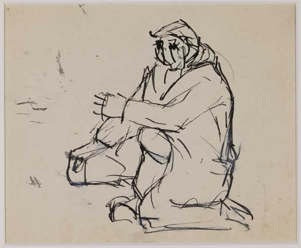 Sketch of a young miner, seated‘, Josef Herman, [1946] ‘, Josef Herman ...