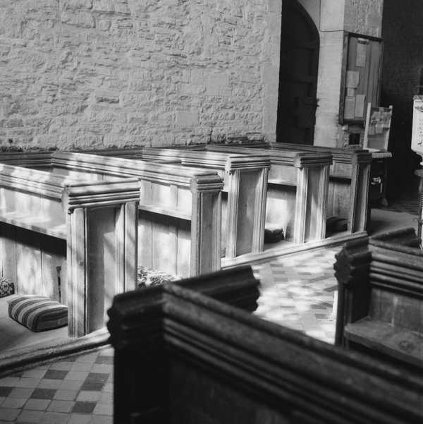 Photograph of the interior of St Kenelm’s Church in Minster Lovell ...
