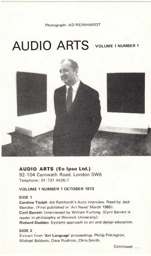Audio recordings‘, collection owner: Audio Arts, 1973–2004‘, collection ...