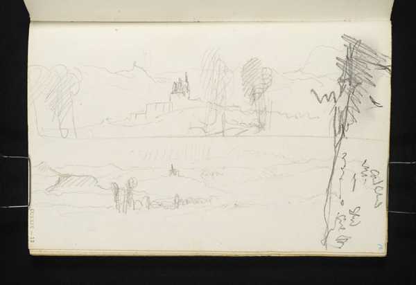 ‘Buildings on Hill‘, Joseph Mallord William Turner, 1828 | Tate