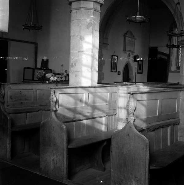 Photograph of the pews and interior at All Saints Church in Graveney ...
