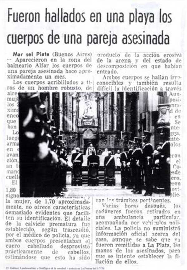 ‘Galtieri, Lambruschini and Graffigna in the Cathedral + Article from ...