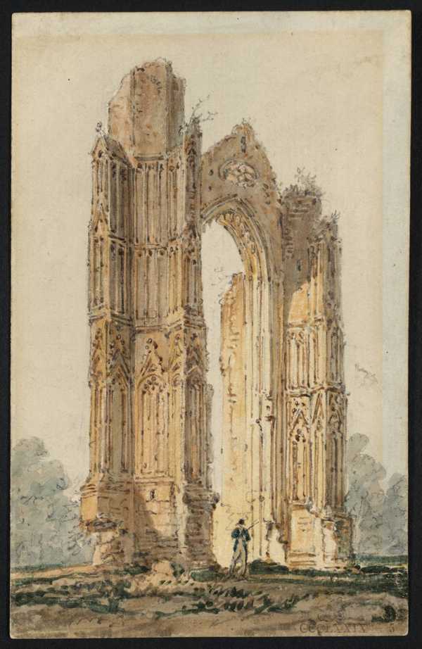 ‘Part of the Ruins of Walsingham Priory‘, Thomas Girtin, c.1797 | Tate
