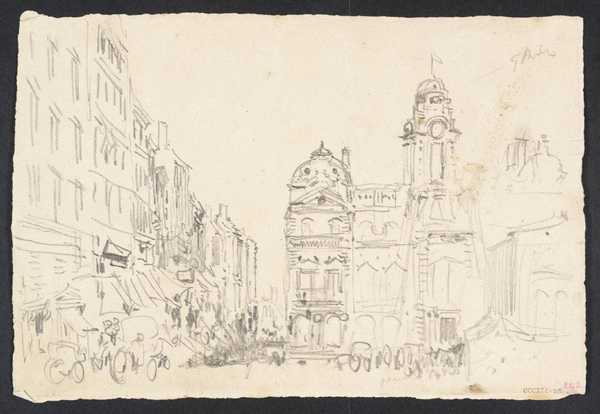 ‘Street Scene in Town‘, Joseph Mallord William Turner, c.1830–41 | Tate